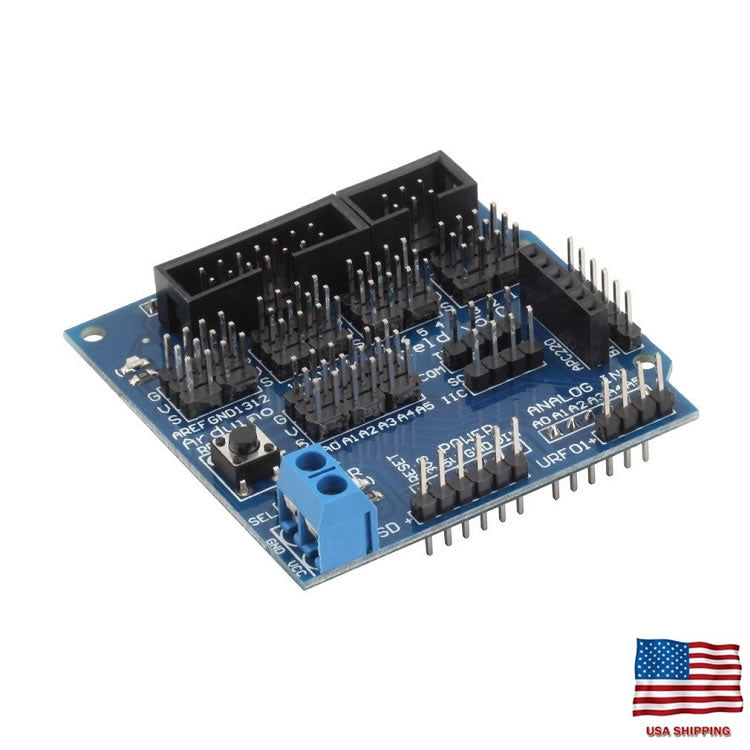 Sensor Shield V5 V50 For Arduino Apc220 Bluetooth Analog Module Servo 1818